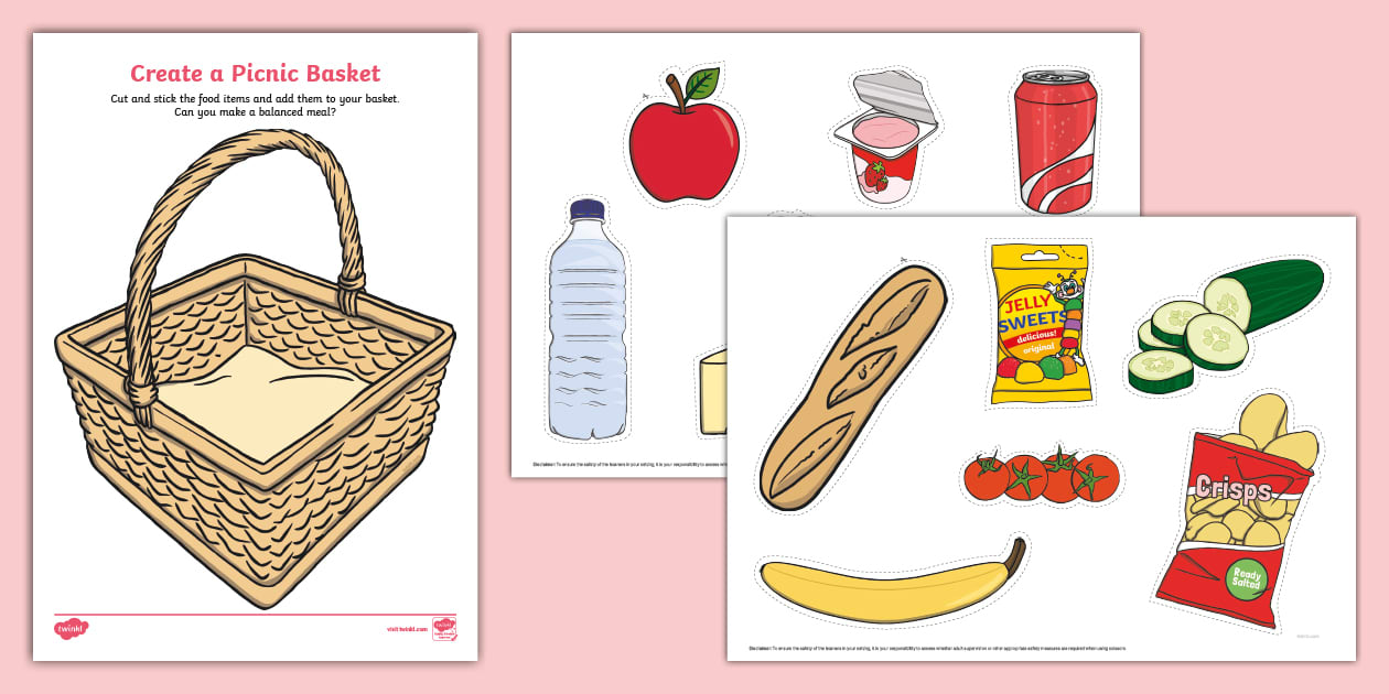 Healthy Picnic Basket Cutting Skills Activity | Twinkl