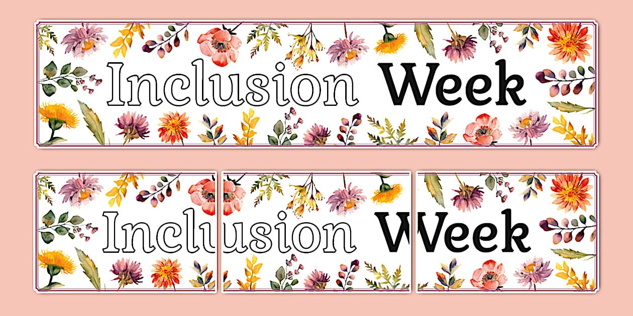 Wildflower Botanical Themed Inclusion Week Display Banner