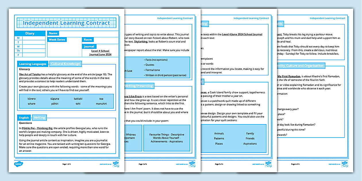 L4 June 2024 Independent Learning Contract
