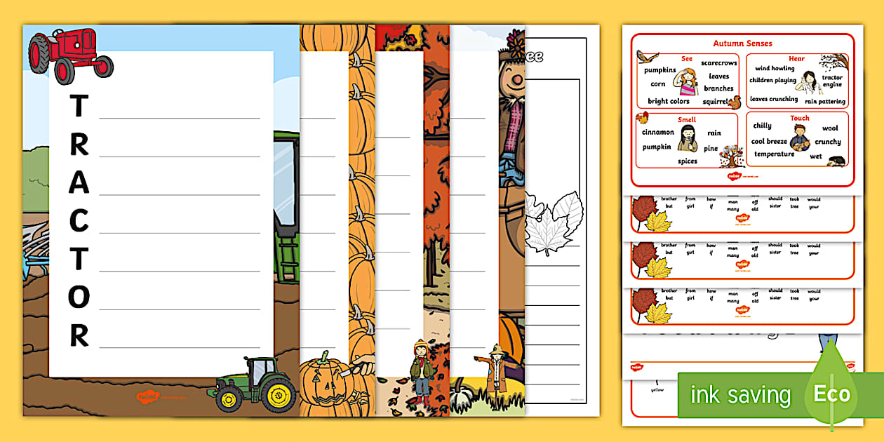 Autumn-Themed Writing Activity Pack (teacher made) - Twinkl