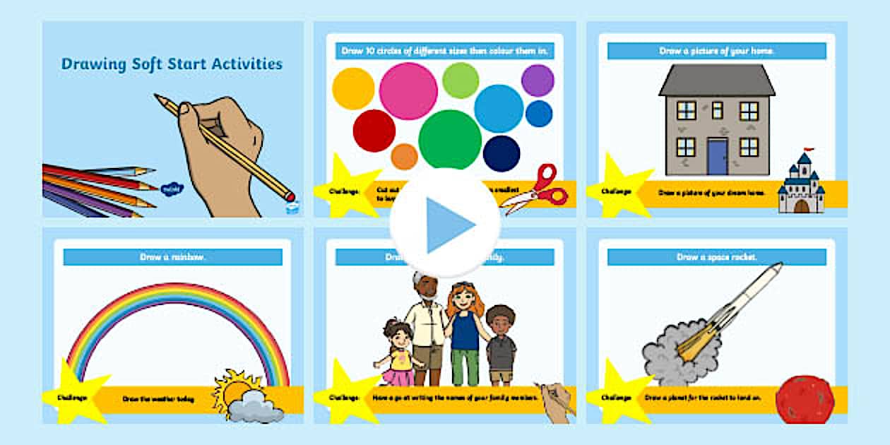 Drawing Soft Start PowerPoint - Art Activity for Nursery