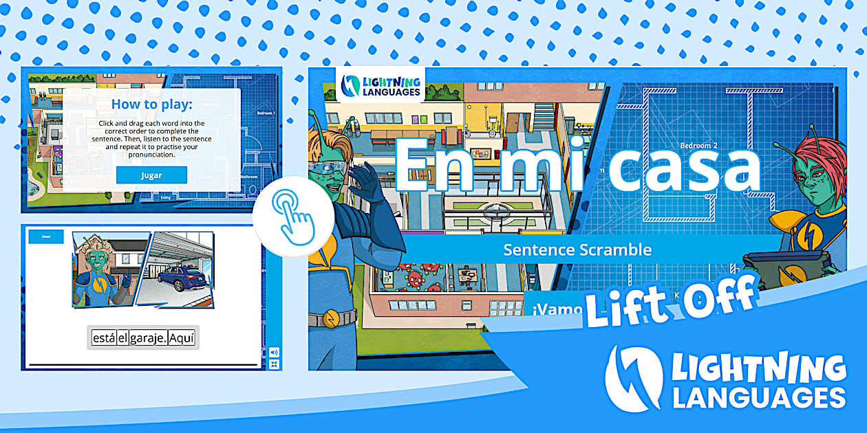 👉 Spanish Home Sentence Scramble Game