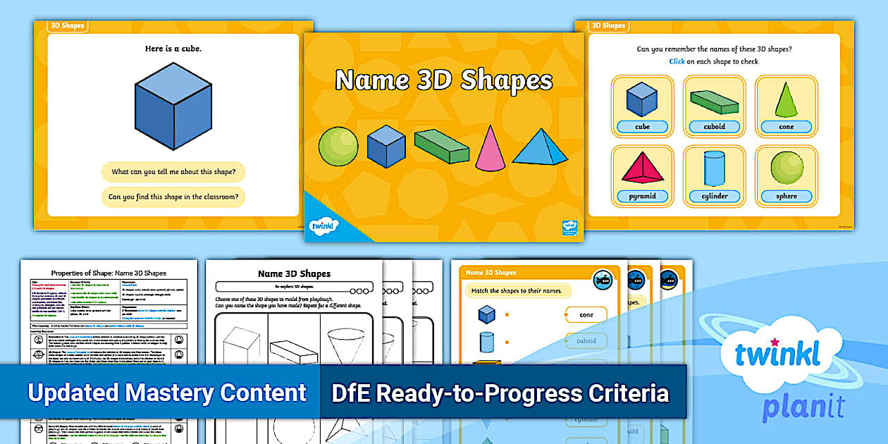 Naming 3D Shapes | Properties Of Shape | Year 1 Maths