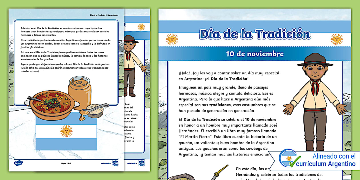 Día de la Tradición para imprimir - Twinkl Argentina