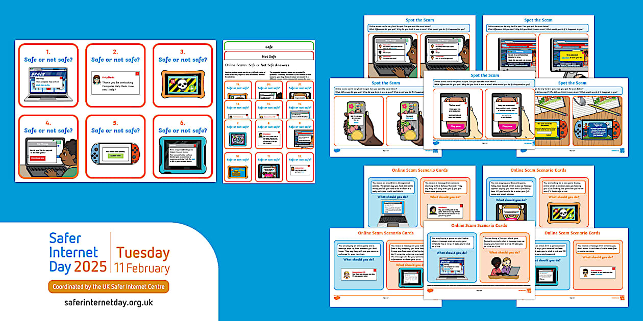 FREE! - Safer Internet Day 2025: Online Scams Matching Activity Pack