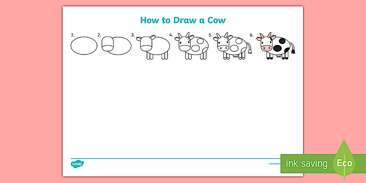 How to Draw a Cow for Kids – Step-by-Step Art Tutorial