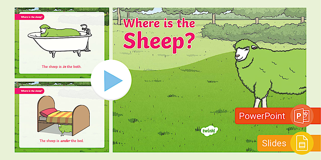 Black and White Where is the Sheep? Positional Language