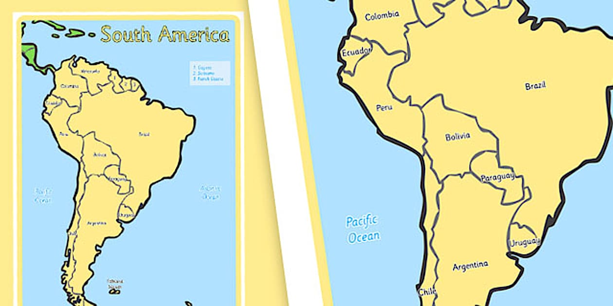 Continents of the World Posters - South America - Twinkl