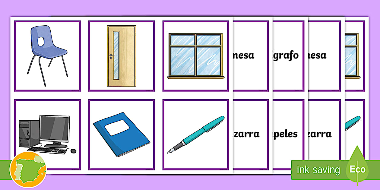 Juego: Los objetos de la clase - Twinkl