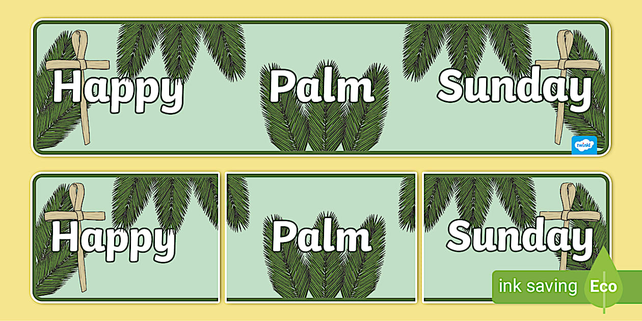 Happy Palm Sunday Banner | Display Resource | Twinkl