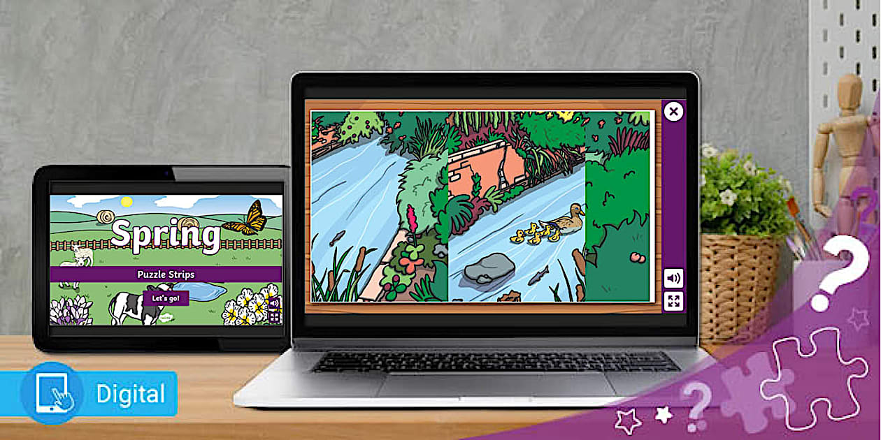 Spring Picture Sequencing Puzzle Strips Game –Twinkl Puzzled