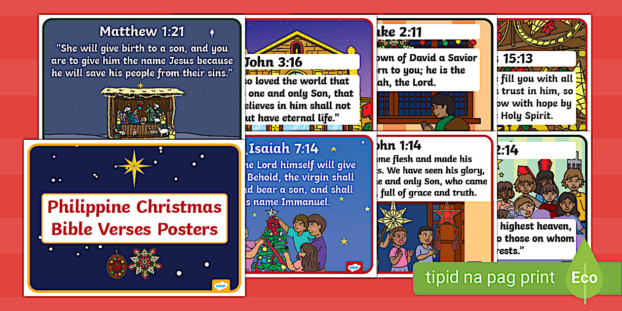 Philippines Christmas Bible Verse Posters | Twinkl - Twinkl