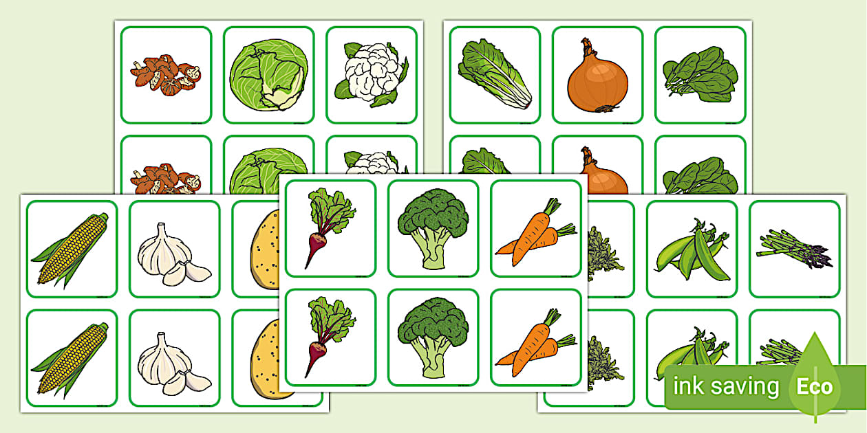 Making Pairs of Vegetables Matching Game - Twinkl
