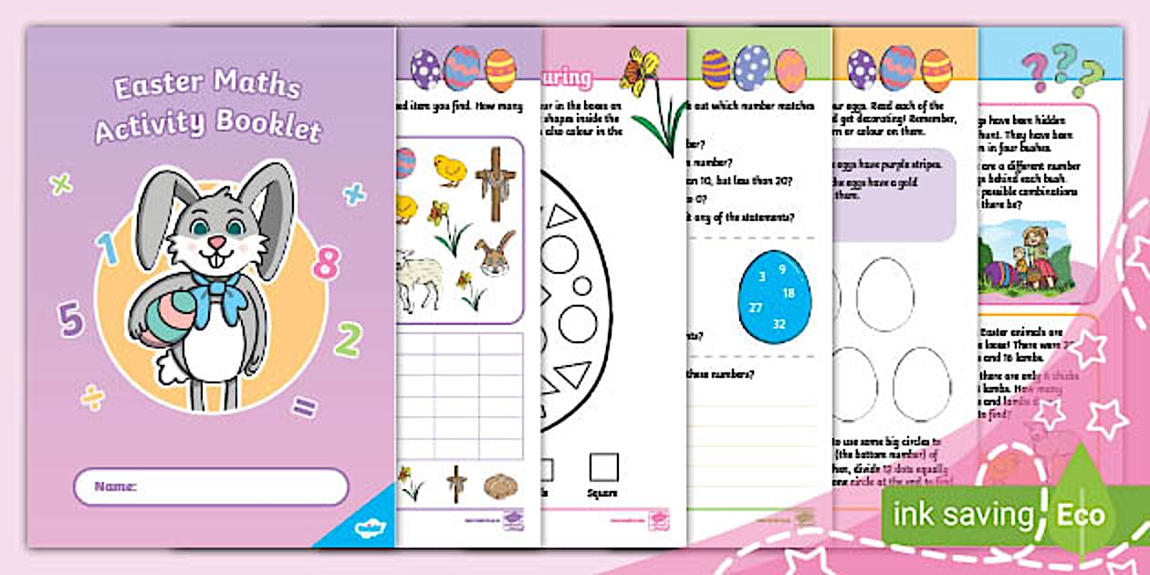 KS1 (Ages 5 - 7) Easter-Themed Maths Activity Booklet