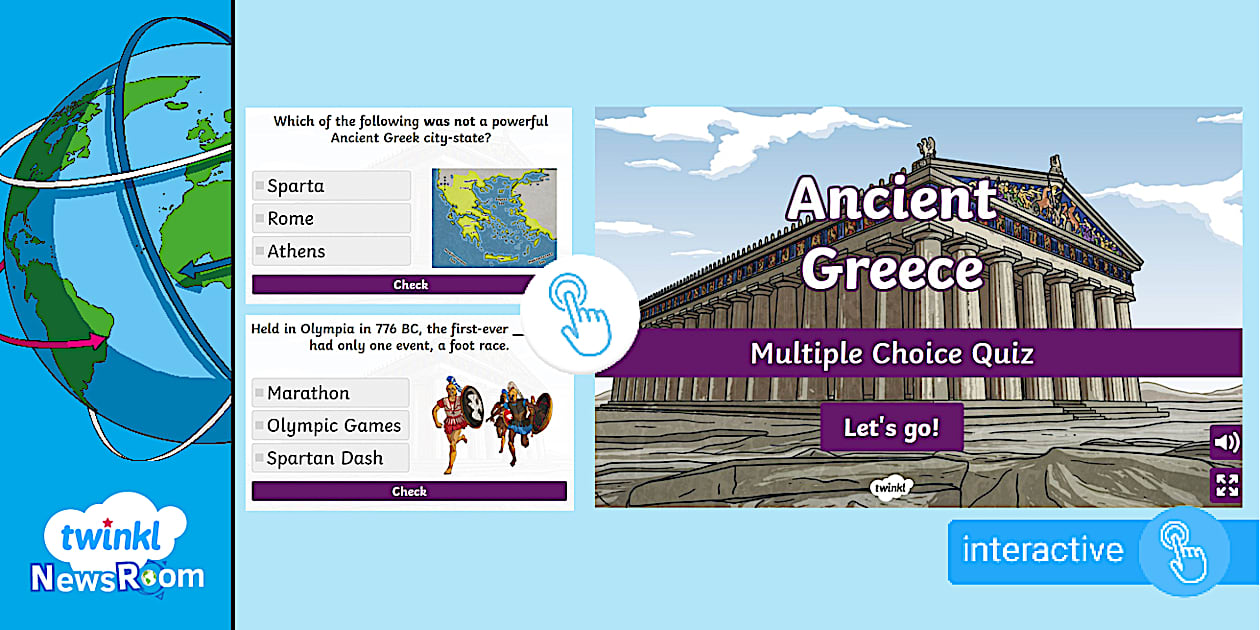 Ancient Greece Multiple Choice Quiz (teacher made) - Twinkl