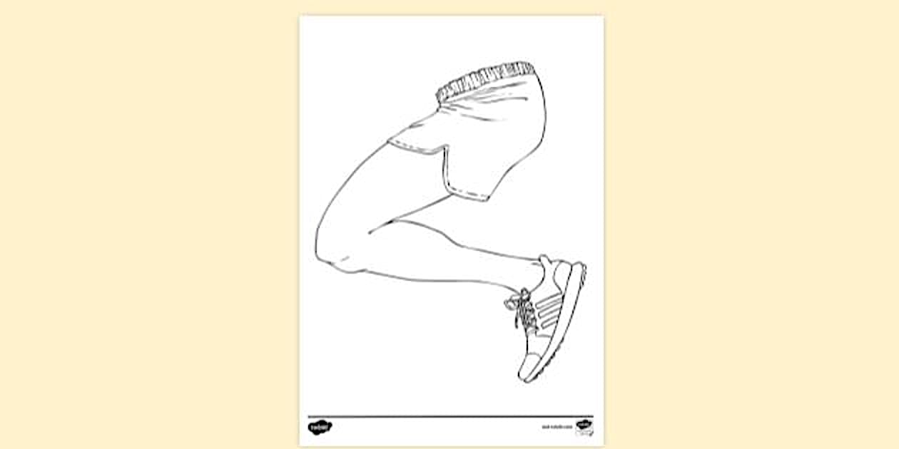 Bent Leg Colouring Sheet (teacher made) - Twinkl