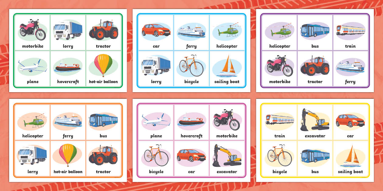 Transport and Vehicles Bingo (teacher made) - Twinkl