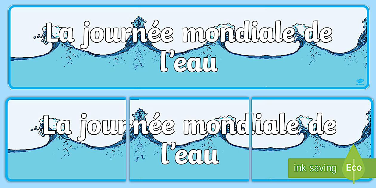 Banderole d'affichage : La journée mondiale de l'eau