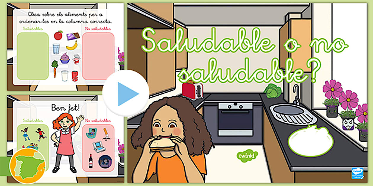 Presentació: Saludable o no saludable? - Català - Twinkl