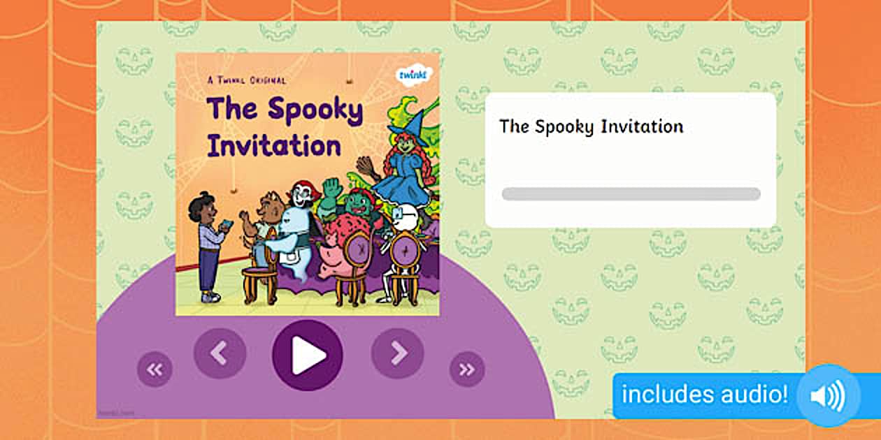The Spooky Invitation Listen and Follow Audio Story - Twinkl