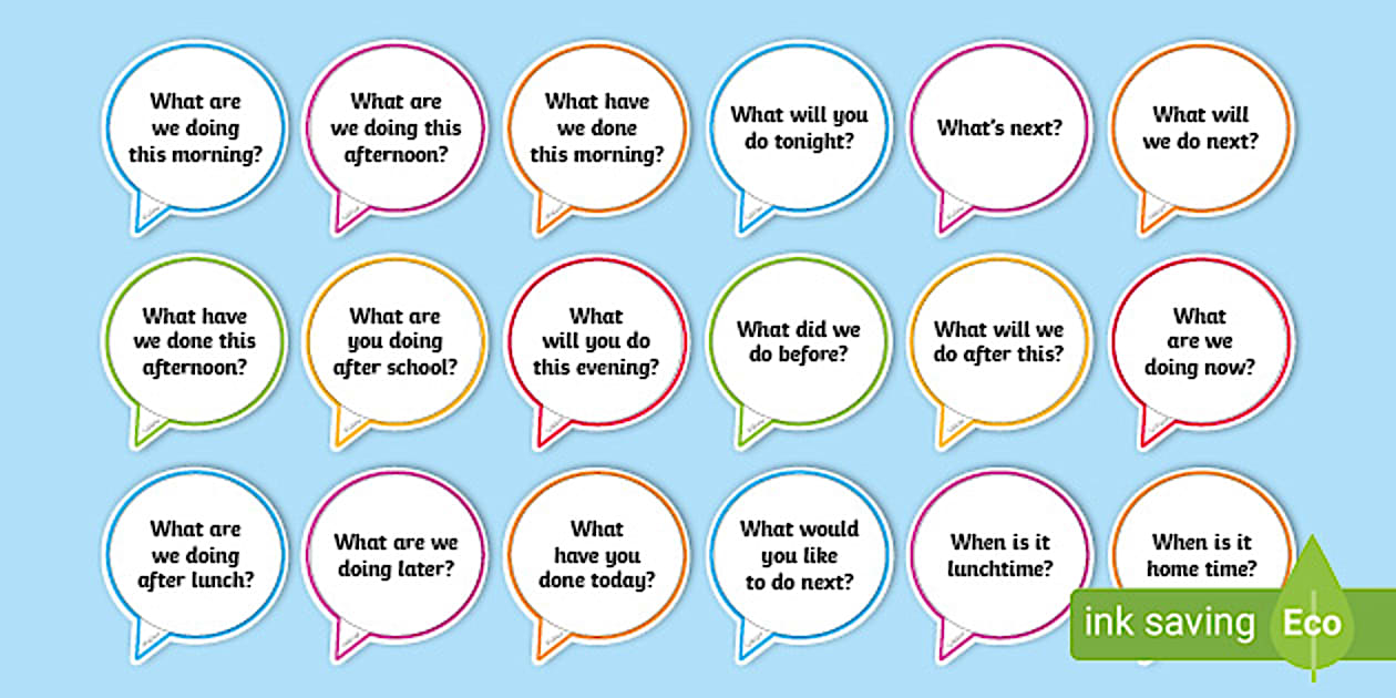 👉 Visual Timetable Time Speech Bubbles (teacher made)