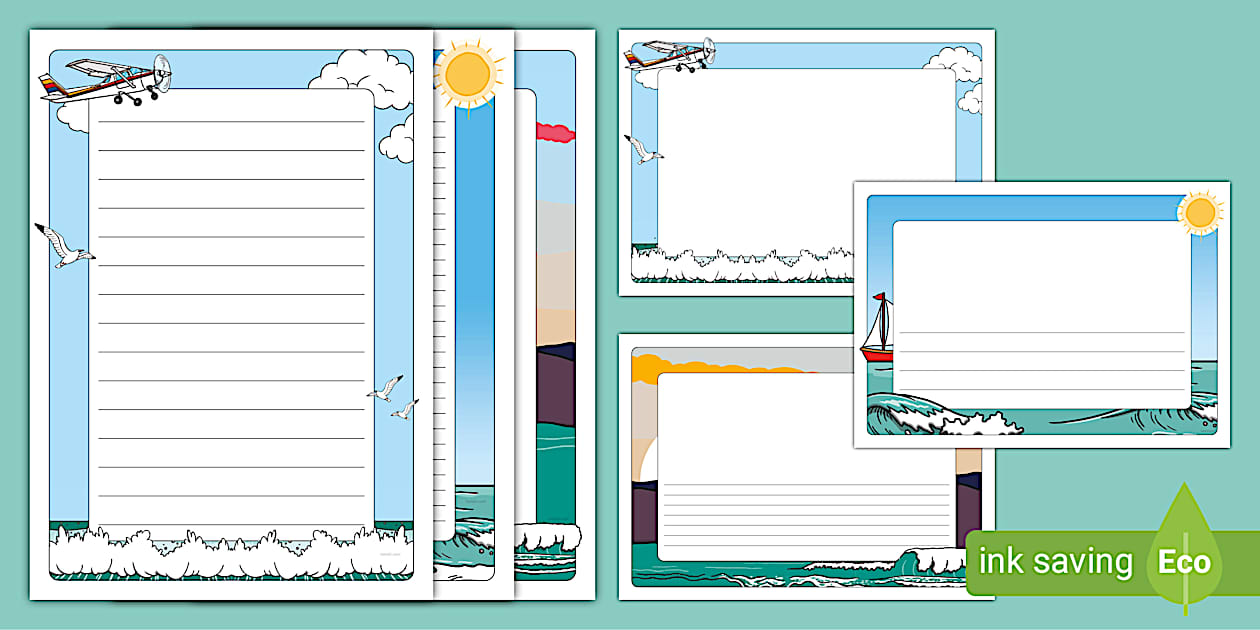 Wave Page Borders (teacher made) - Twinkl