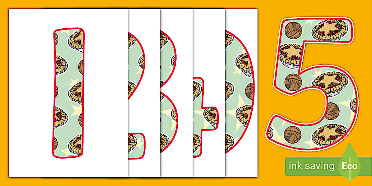 Five Mince Pies Nursery Rhyme Numbers 0-5 (teacher made)