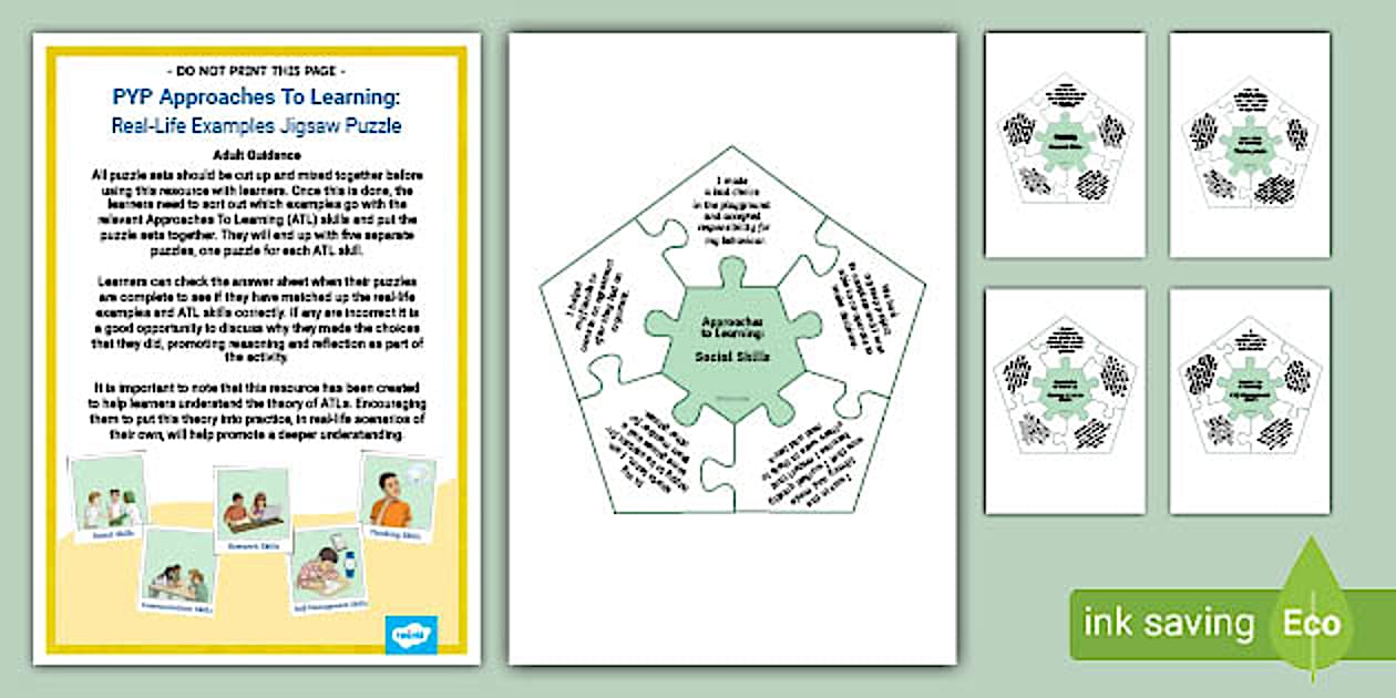 PYP Approaches To Learning: Jigsaw Puzzles (Teacher-Made)