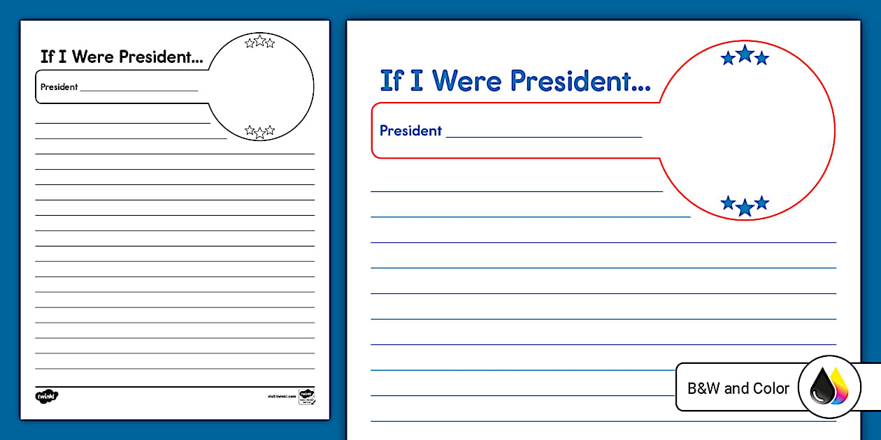 If I Were President Writing Prompt