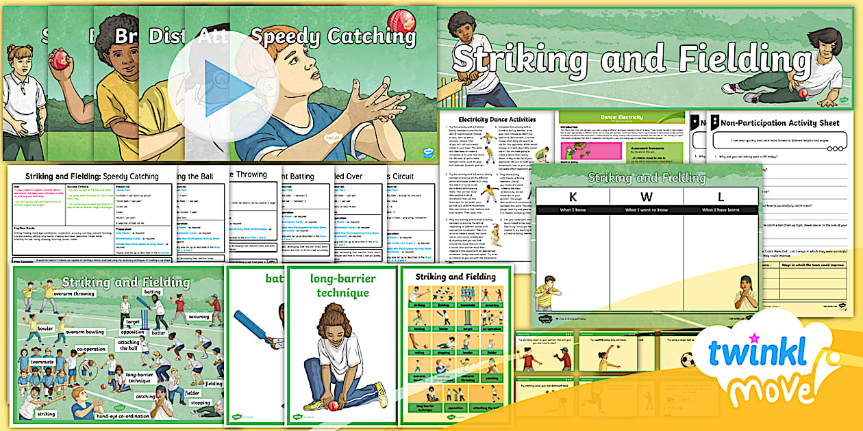 Striking & Fielding Unit Pack - Cricket Lesson Plans Year 6