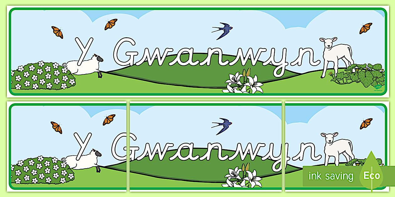 Y Gwanwyn Display Banner - Spring Display Banner - Twinkl