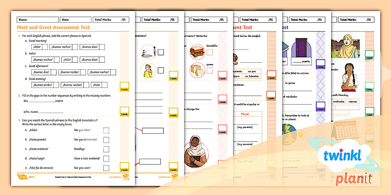 👉 Spanish: Assessment Test Pack Year 3 (Teacher-Made)