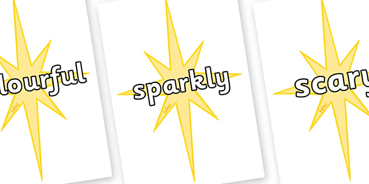 Cursive Wow Words on Christmas Stars (teacher made) - Twinkl