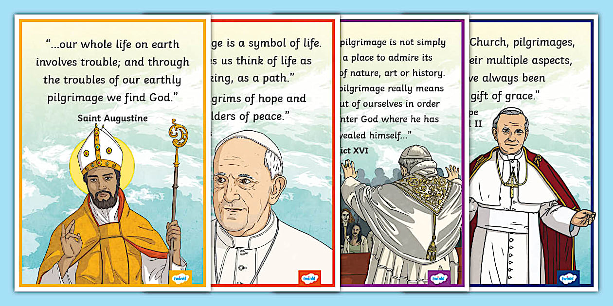 Catholic Pilgrims Quotation Posters (teacher made) - Twinkl