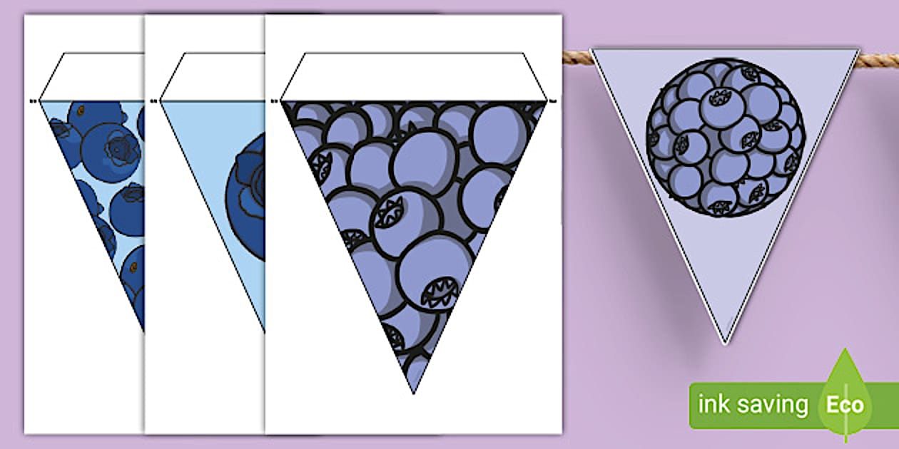 Blueberry Bunting Display | Decorative | Twinkl - Twinkl