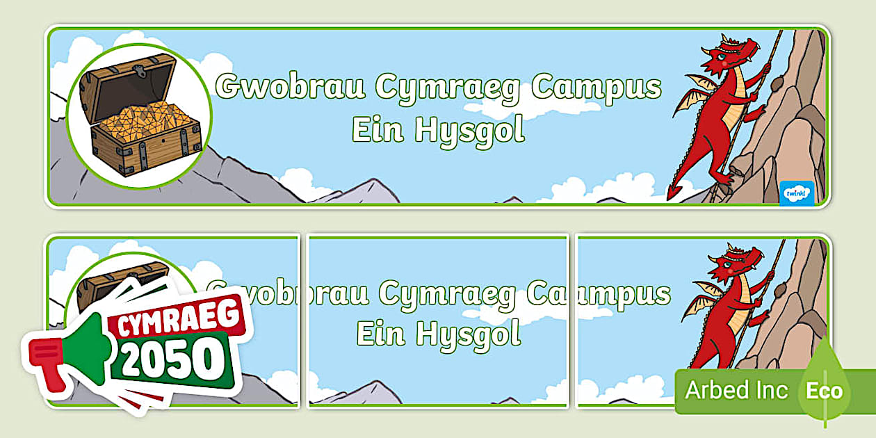 Cymraeg Campus: Baner Arddangos Gwobrau Cymraeg Campus Ein Hysgol Display