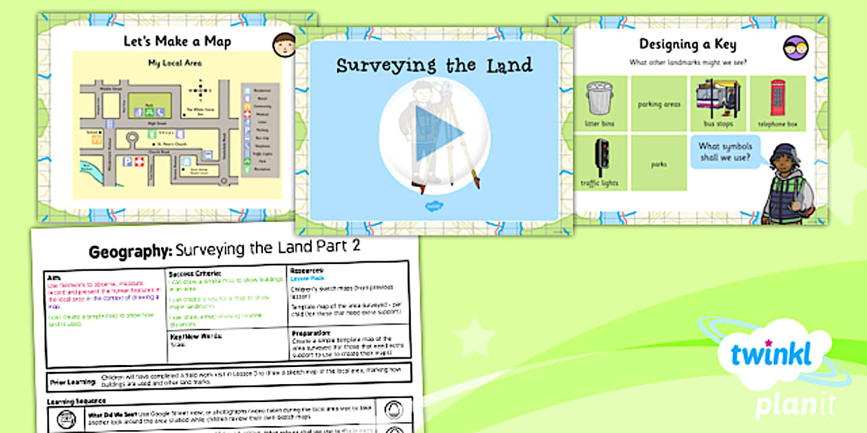 Geography: Land Use: Surveying the Land Part 2 Year 3 Lesson Pack 4