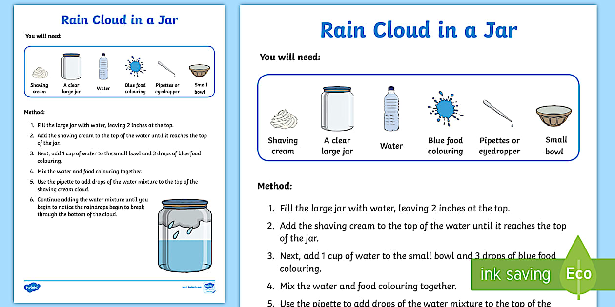 Rain Clouds in a Jar | Cloud Experiment with Shaving Cream