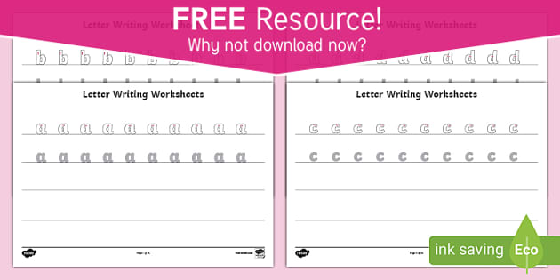 FREE! - Letter Writing Alphabet Worksheets A-Z | Letter Formation