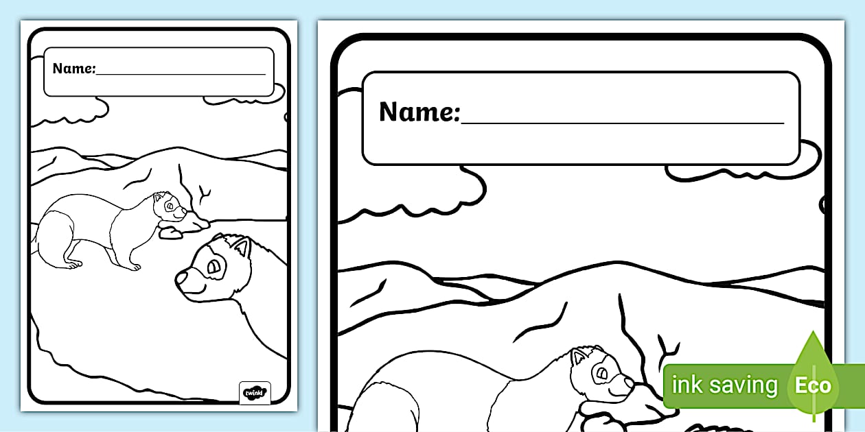 Ferret Colouring Book Cover | Twinkl | KS1 | Stationery