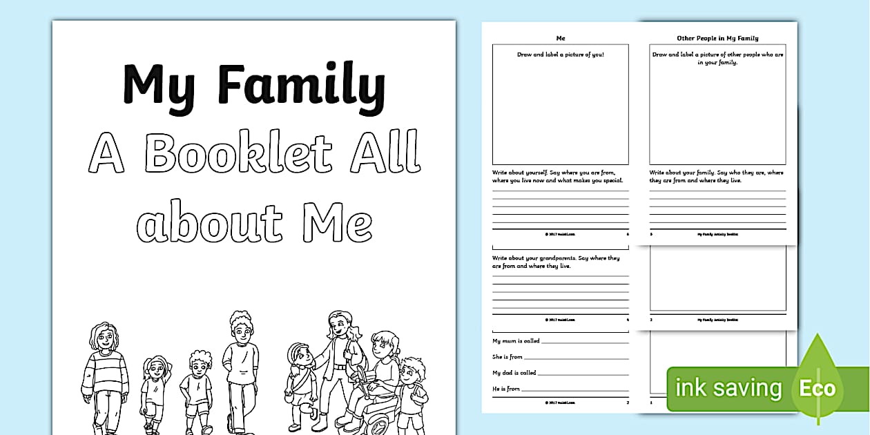 Editable My Family Activity Booklet (teacher made) - Twinkl