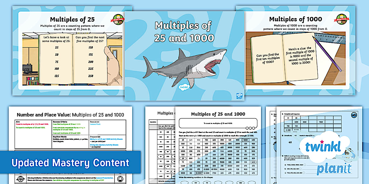 Year 4 Counting in Multiples PlanIt Maths Lesson 2 - Twinkl