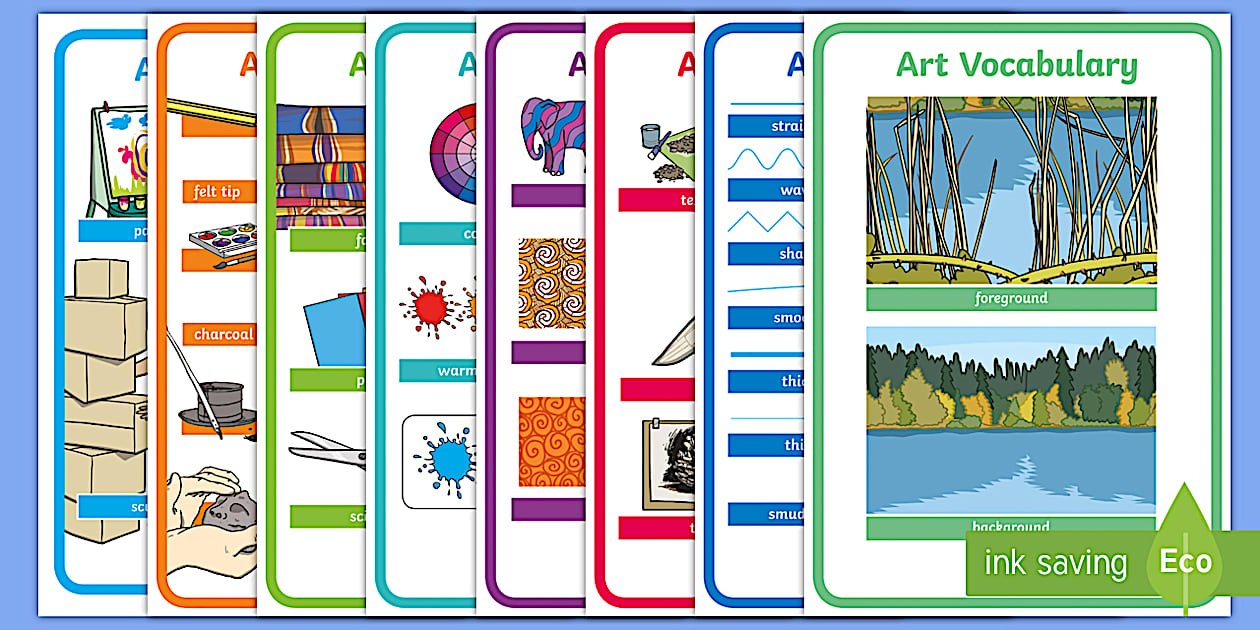 Editable Art Vocabulary Display Posters (teacher made)