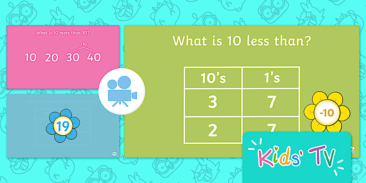 👉 10 More 10 Less - Addition and Subtraction Video for Kids