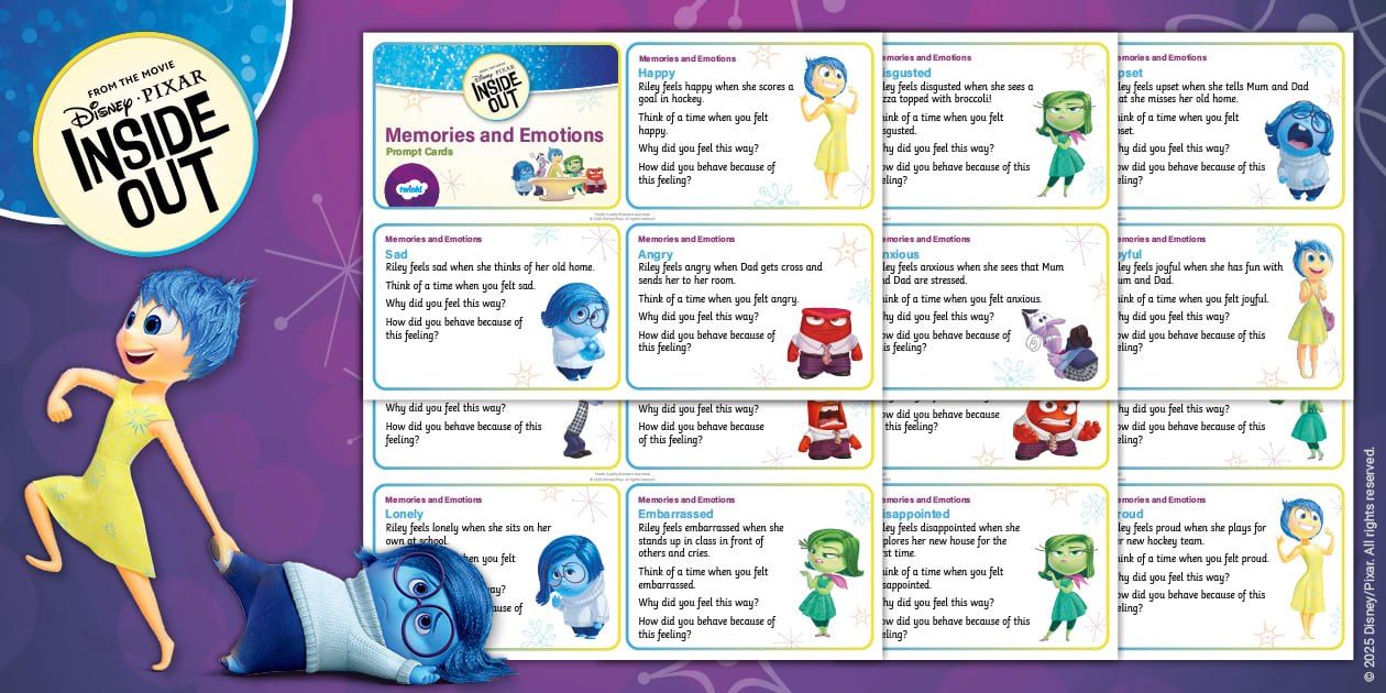 Inside Out: Memories and Emotions Prompt Cards