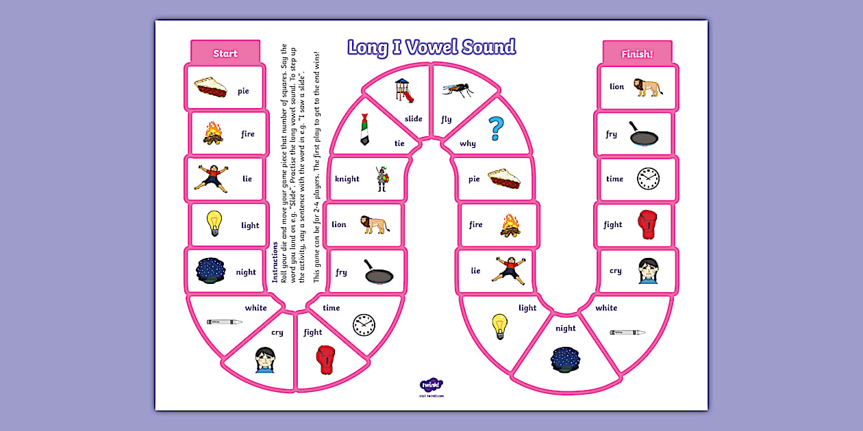 SALT Speech Sounds Long I Board Game (teacher made) - Twinkl