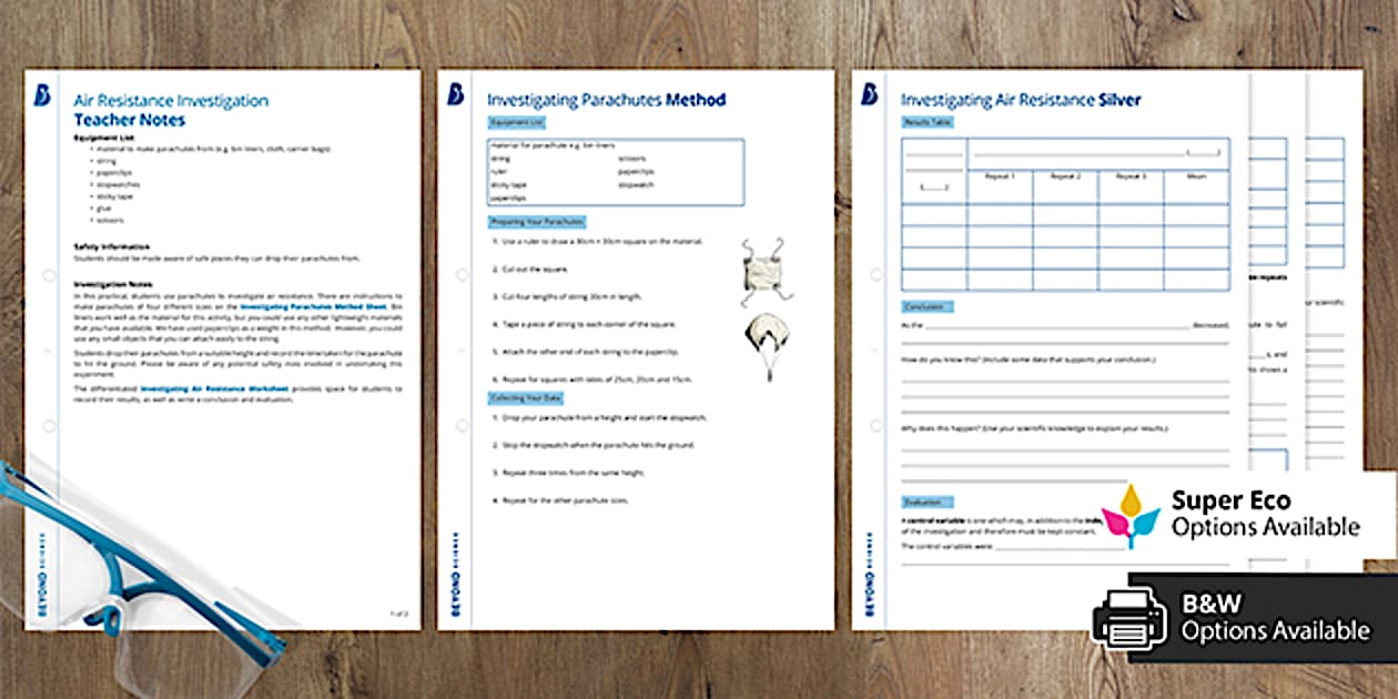 Parachute Investigation - Air Resistance | Beyond - Twinkl