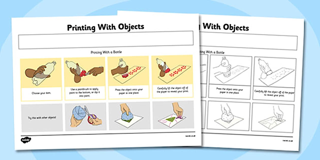 Printing With Objects (teacher made) - Twinkl