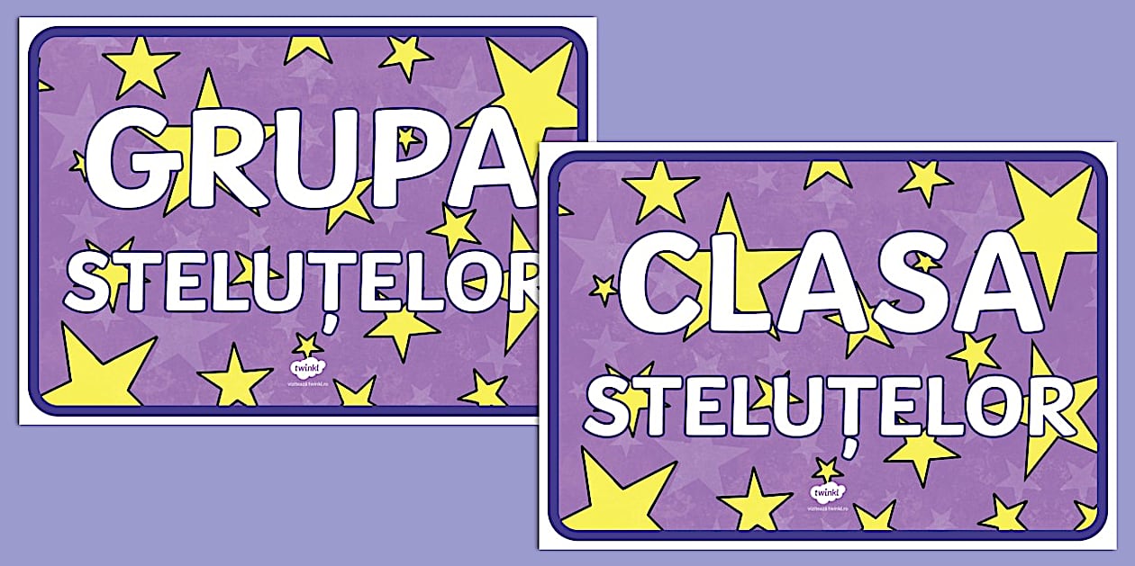 Clasa/Grupa steluțelor – Planșă format A4 - Twinkl