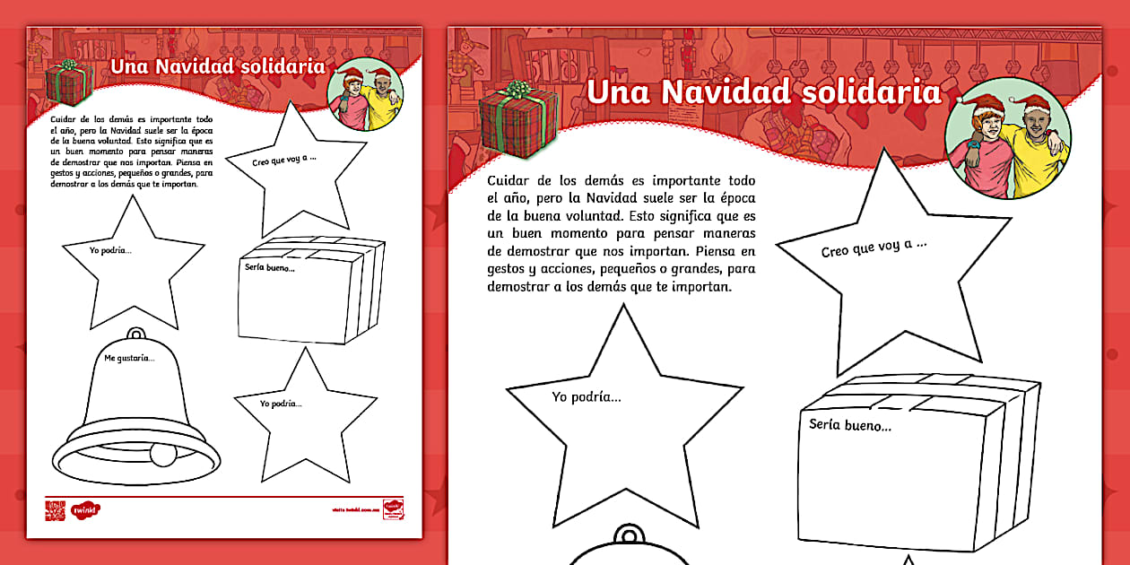Hoja de actividad: Navidad solidaria - Twinkl
